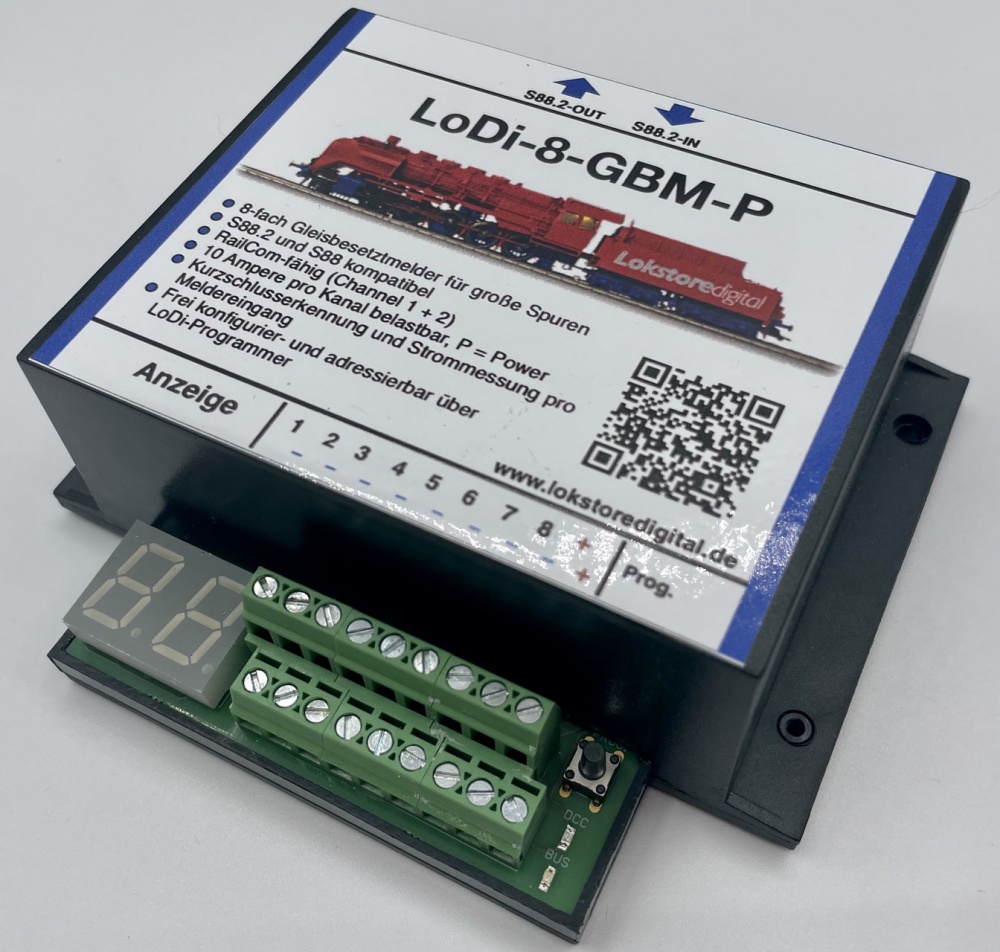 LoDi 8-GBM-P S88 V2.0 Railcom Detection - dcctrainautomation.co.uk